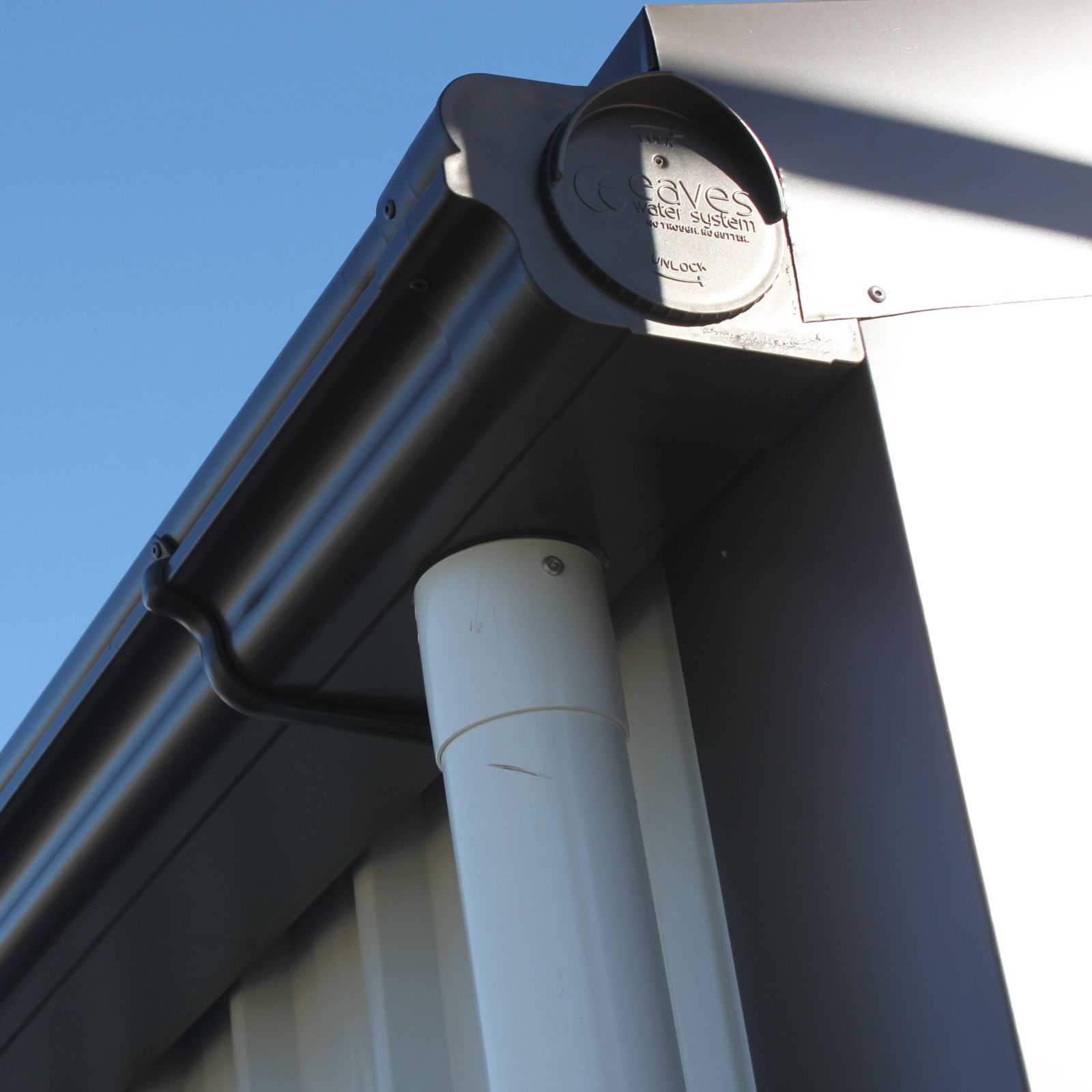 Rural Shed | Anti-leaf gutter system Eaves Water System water ...